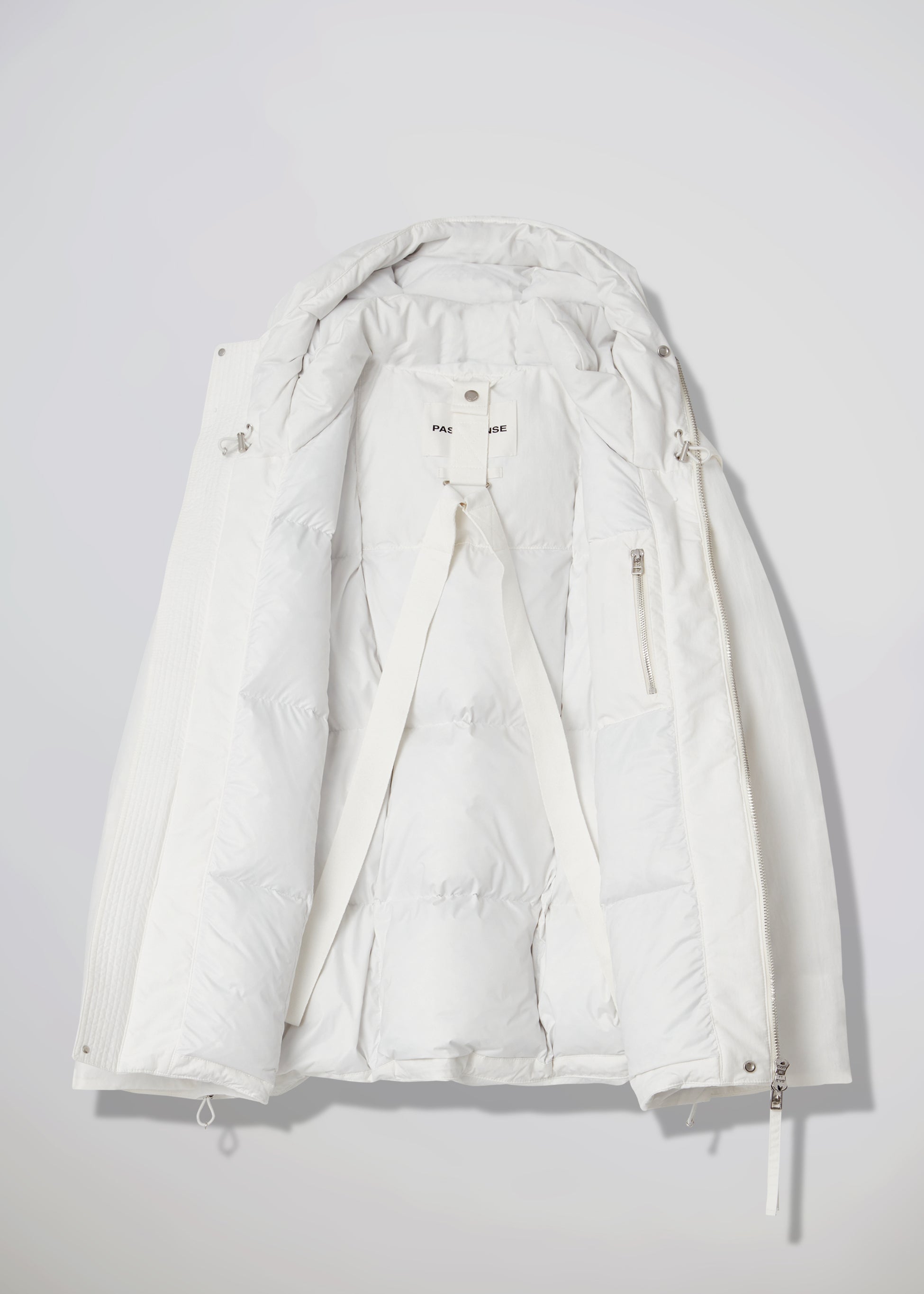 Hybrid Puffer Down Jacket Off White – Past Tense