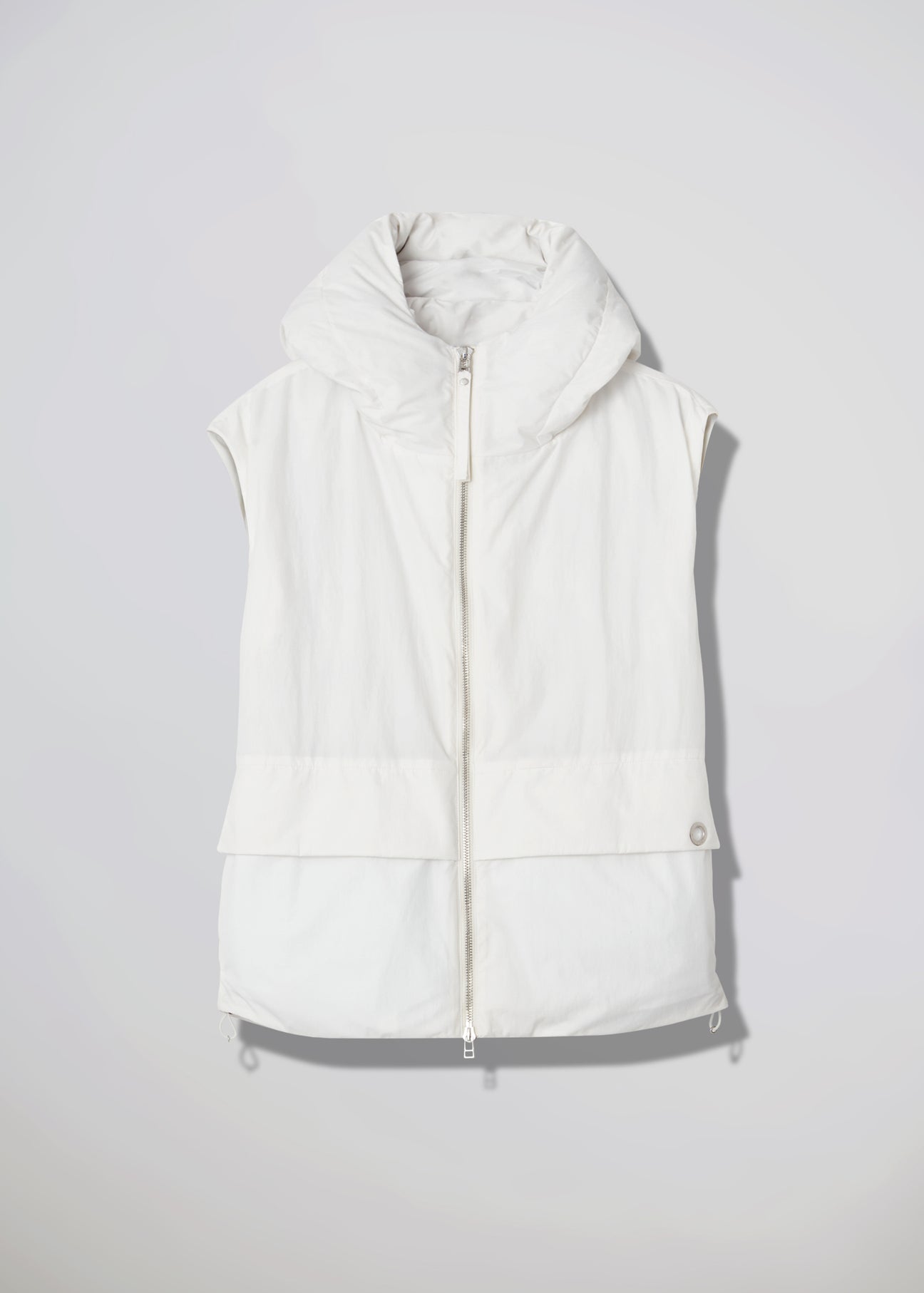 Hybrid Puffer Down Jacket Off White – Past Tense